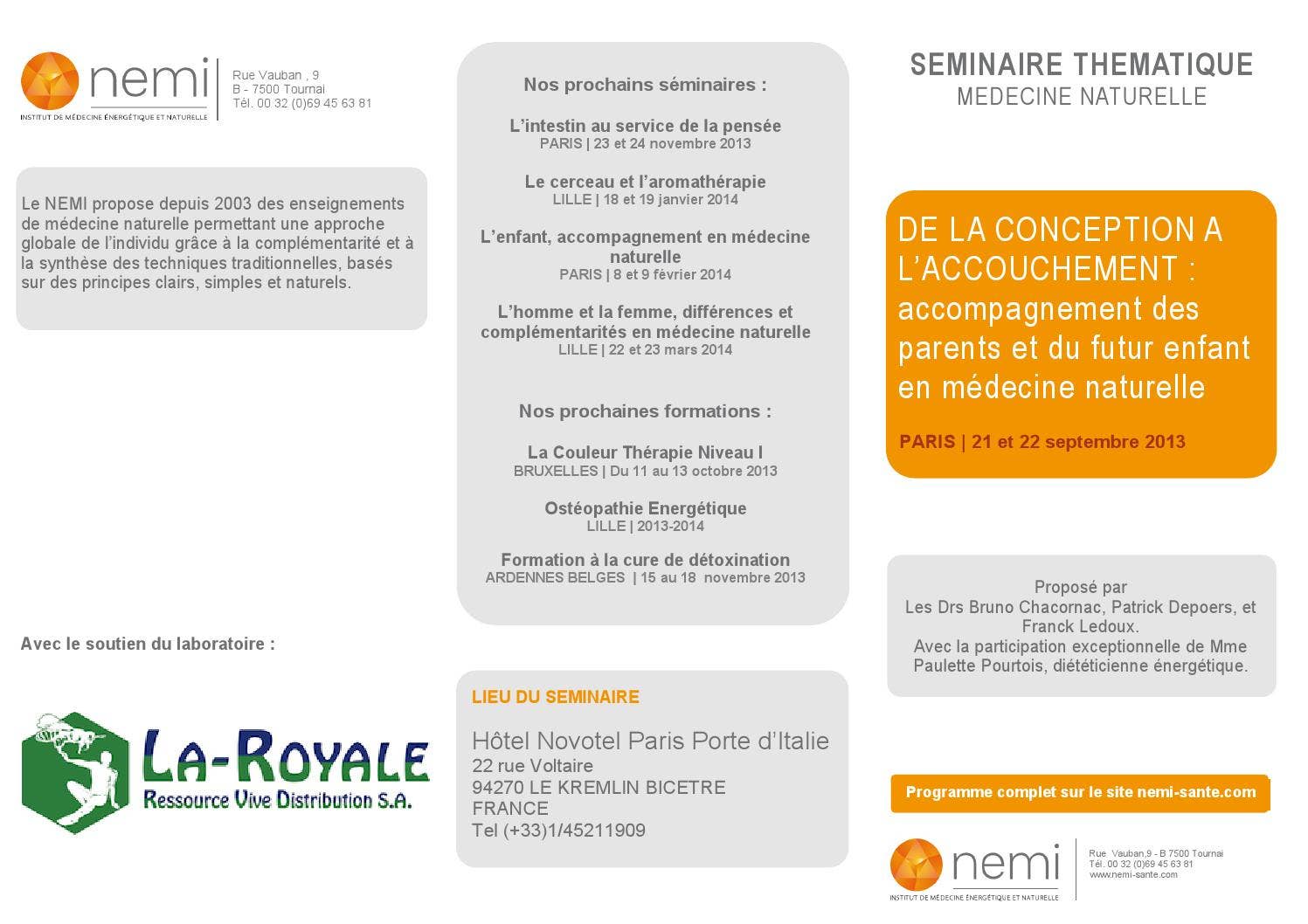 Programme : "De la conception à l'accouchement ..." by NEMI asbl - Issuu