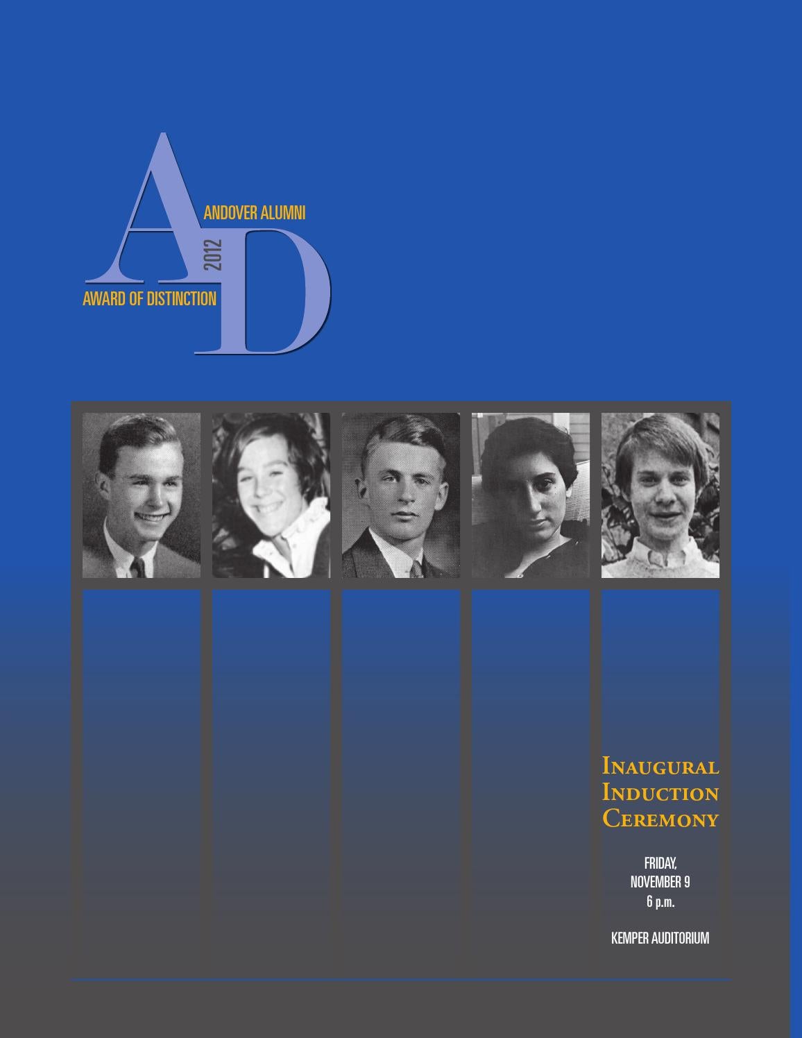 Alumni Award of Distinction by Phillips Academy - Issuu