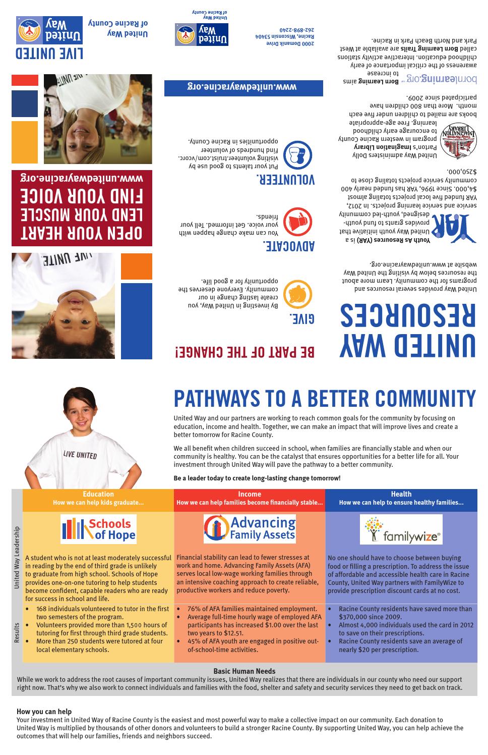 2013 United Way brochure by United Way of Racine County - Issuu