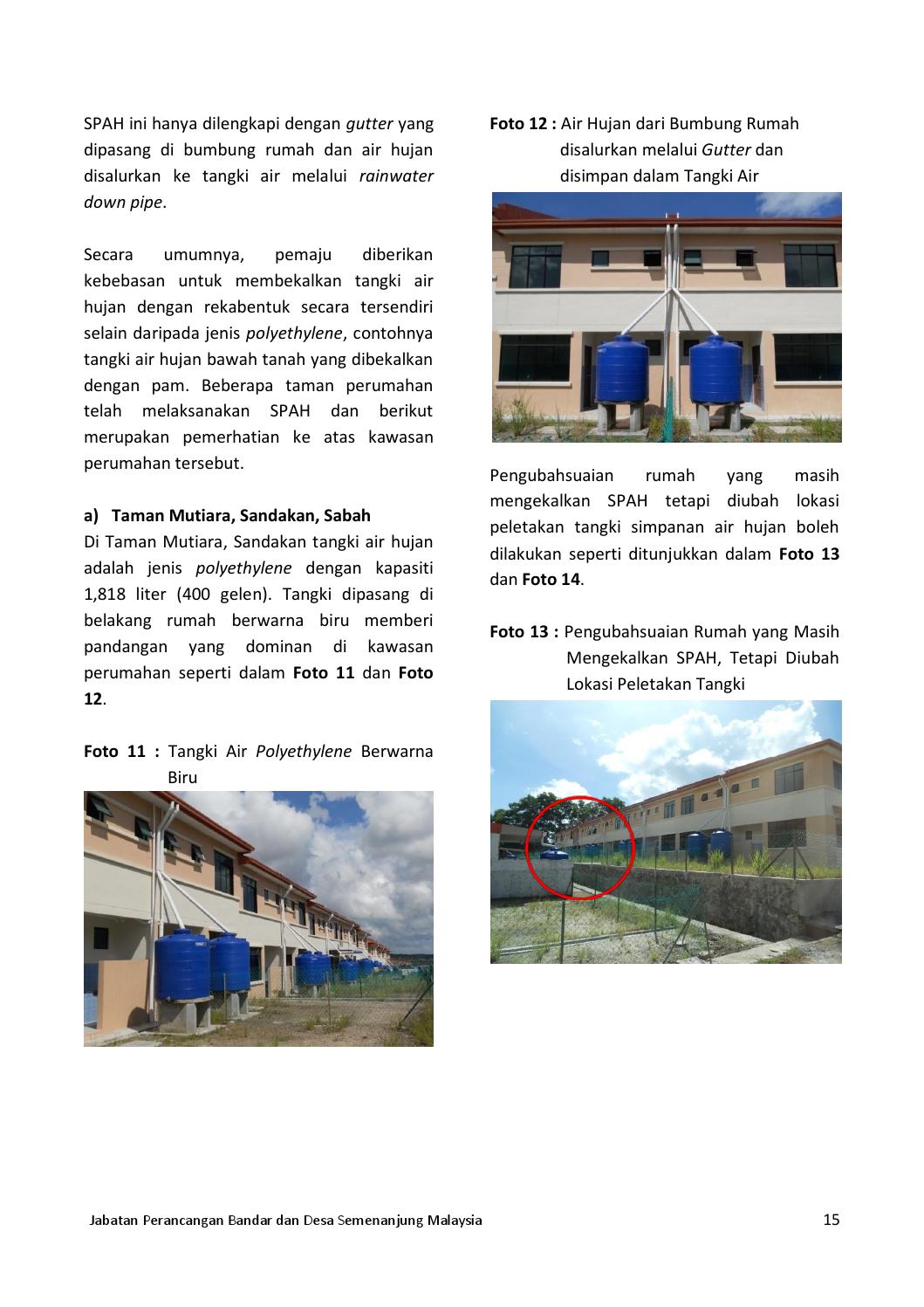 Sistem Pengumpulan dan Penggunaan Semula Air Hujan (SPAH) by R&D, JPBD ...