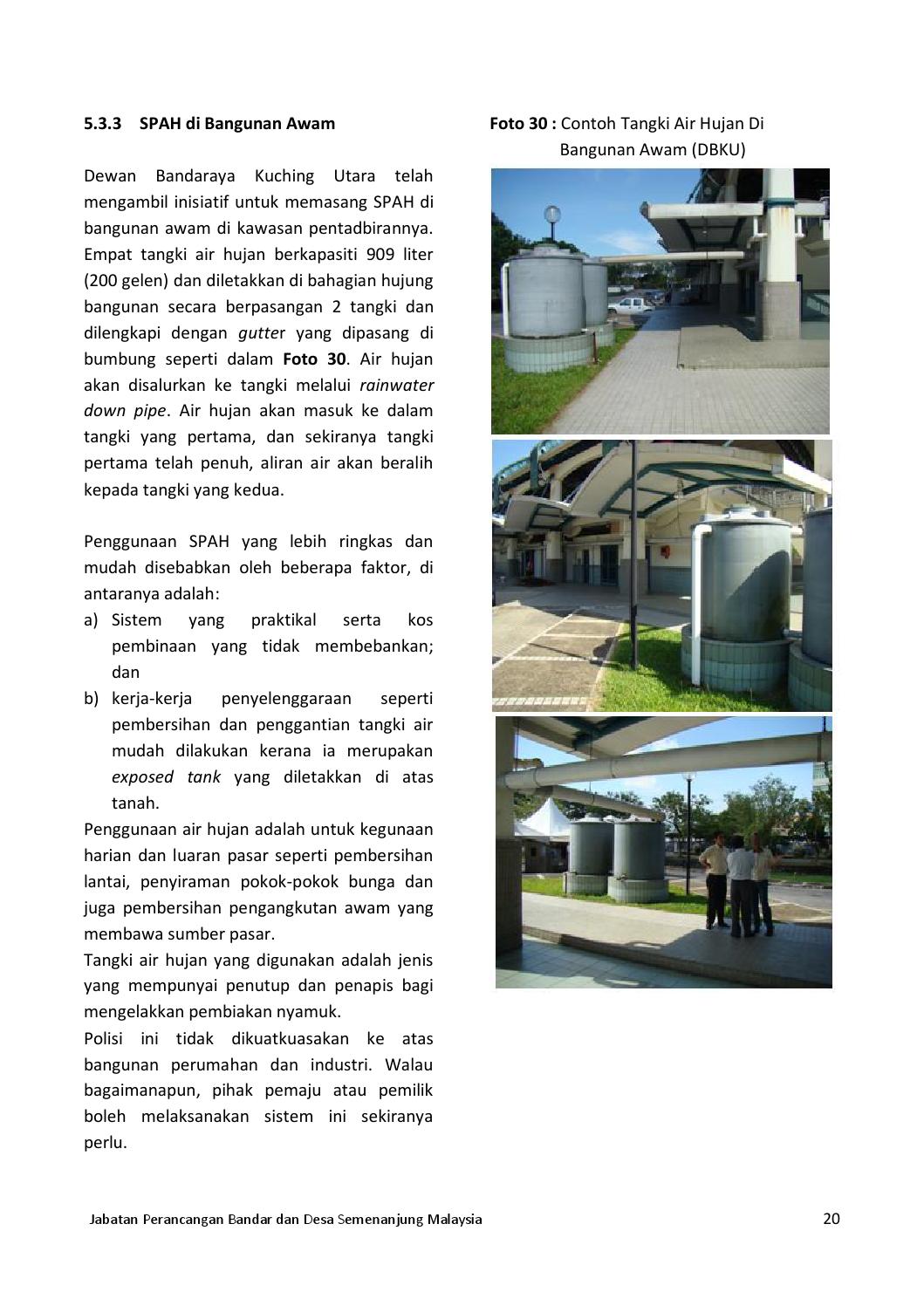 Sistem Pengumpulan dan Penggunaan Semula Air Hujan (SPAH) by R&D, JPBD ...