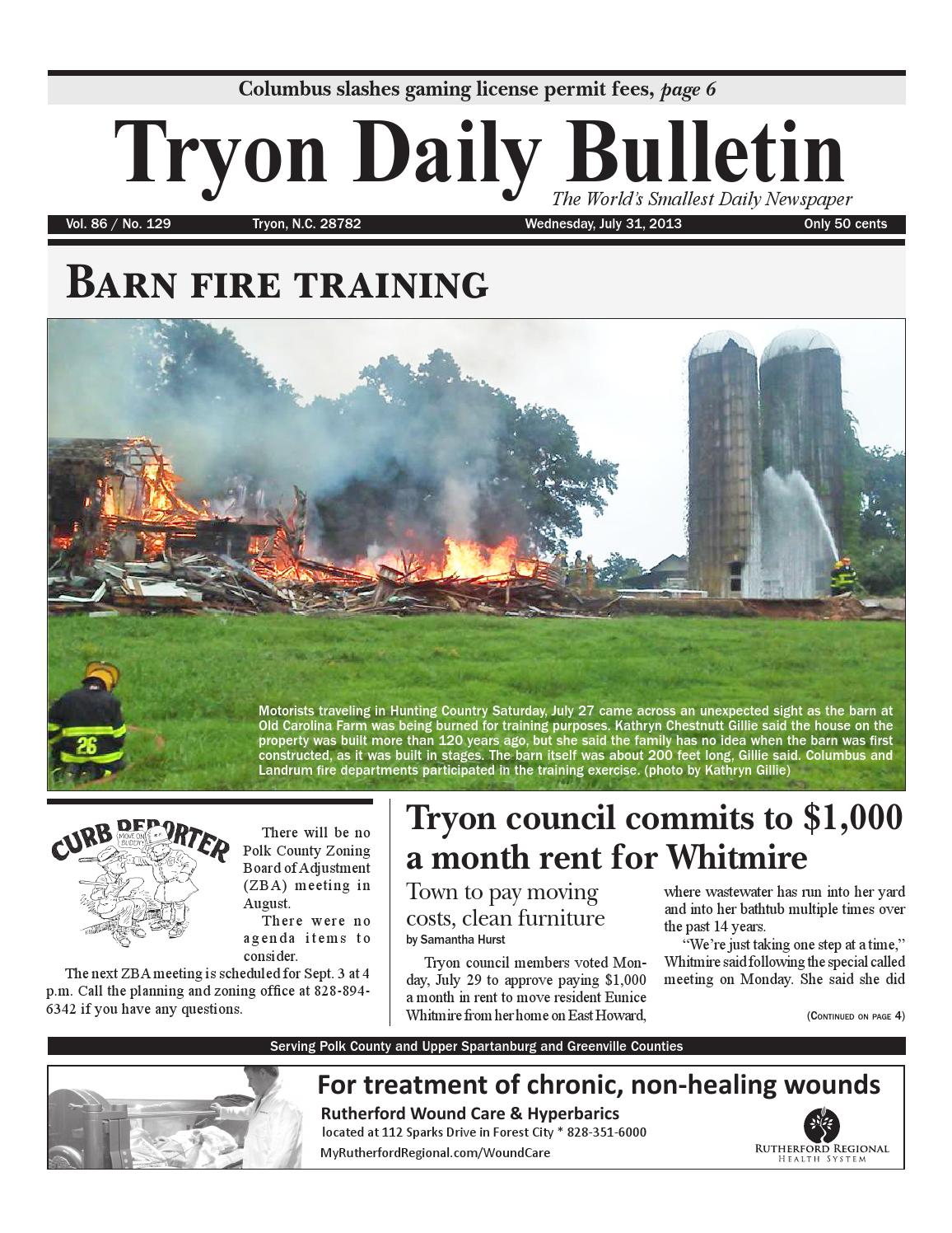 20130731 by Tryon Daily Bulletin - Issuu
