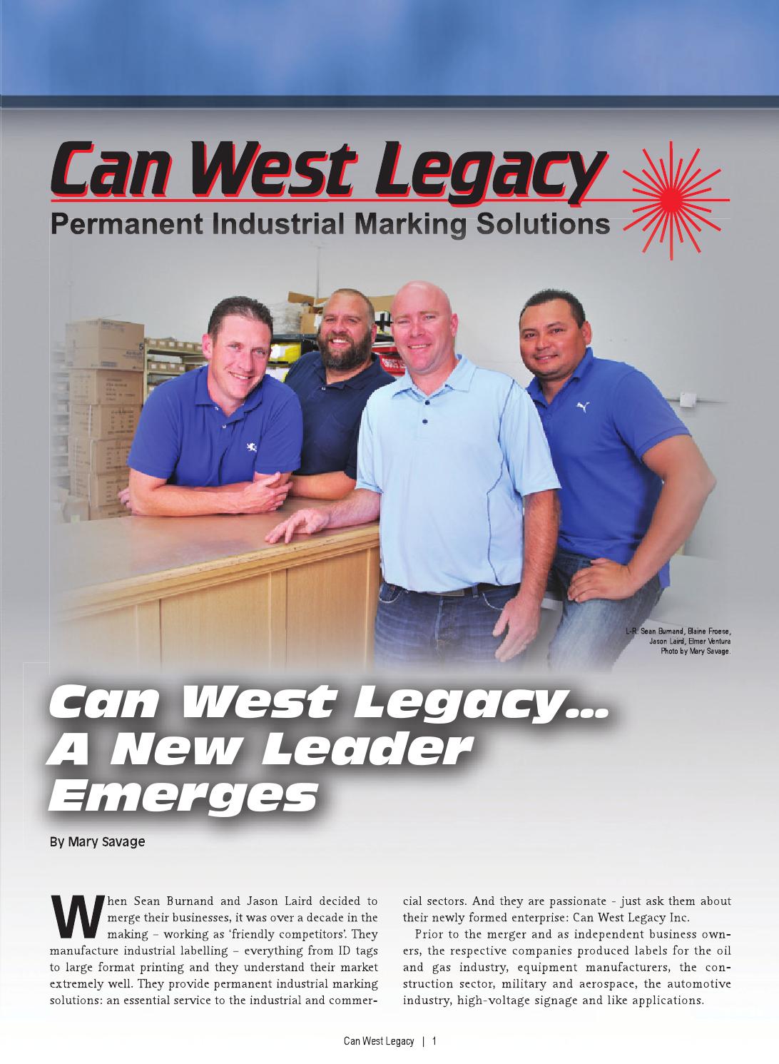 Can West Legacy - A New Leader Emerges by Business in Calgary - Issuu