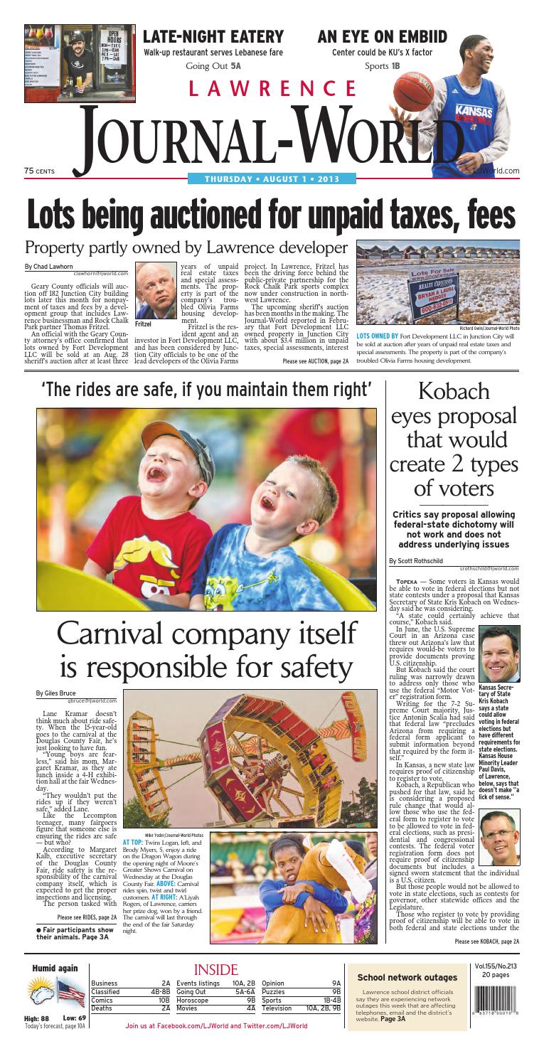 Lawrence Journal-World 08-01-13 by Lawrence Journal-World - Issuu
