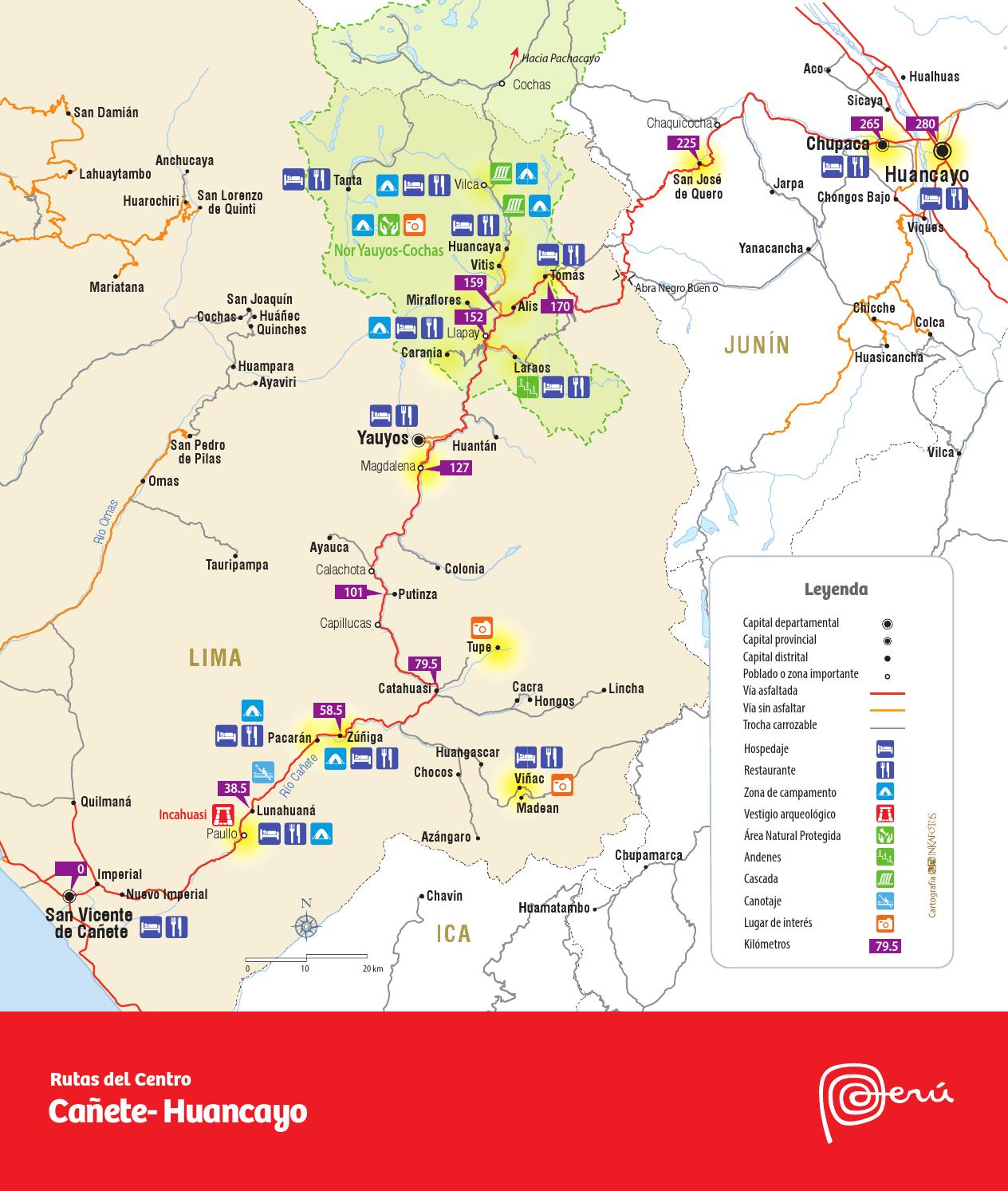 Mapa canete huancayo by Visit Peru - Issuu