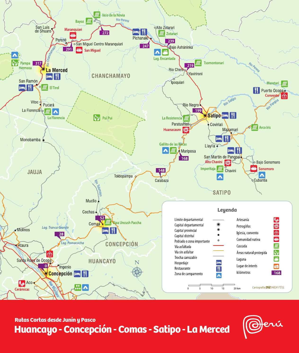 Mapas Huancayo - Concepción - Comas - Satipo - La Merced by Visit Peru ...