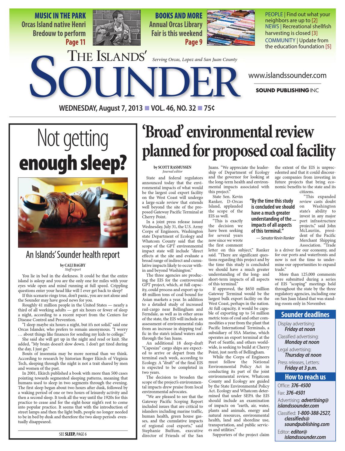 Islands' Sounder, August 07, 2013 by Sound Publishing - Issuu