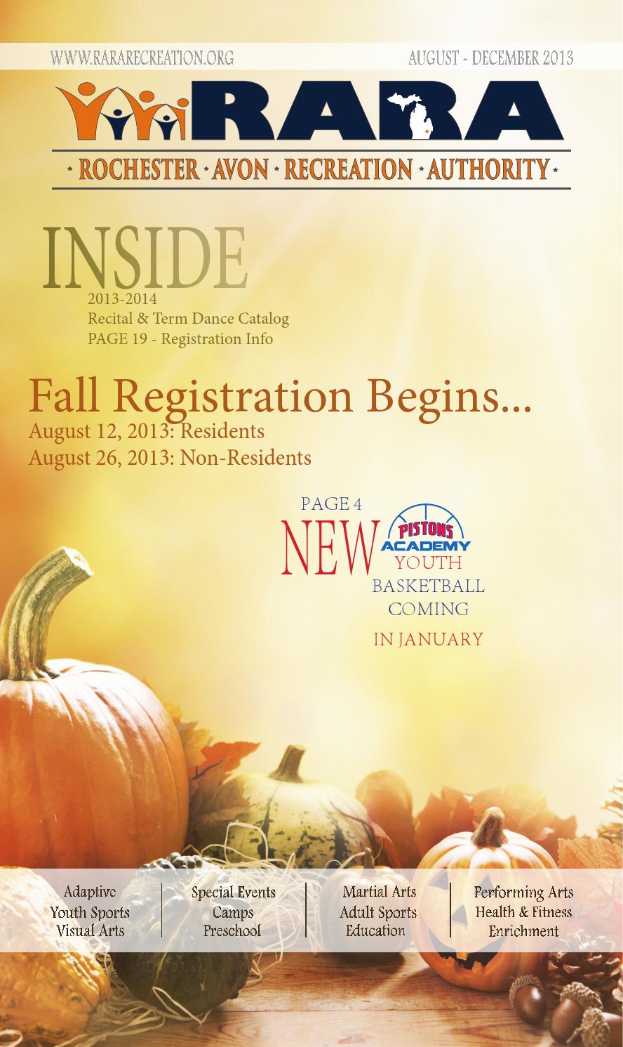 RARA Program Guide: Fall/Winter 2013 by RARA Recreation - Issuu