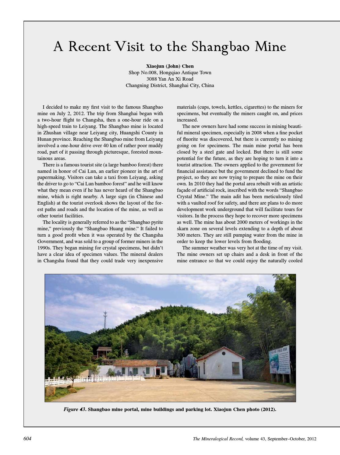 A Recent Visit to the Shangbao Mine - Xiaojun (John) Chen by Monica ...