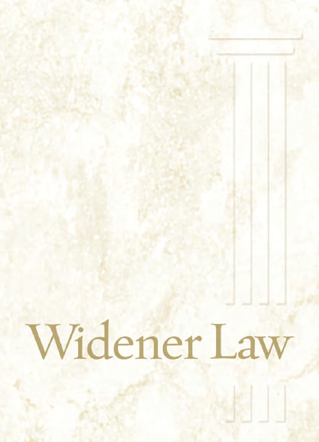 Widener Law JD Viewbook 2013 by Widener University Delaware Law School - Issuu