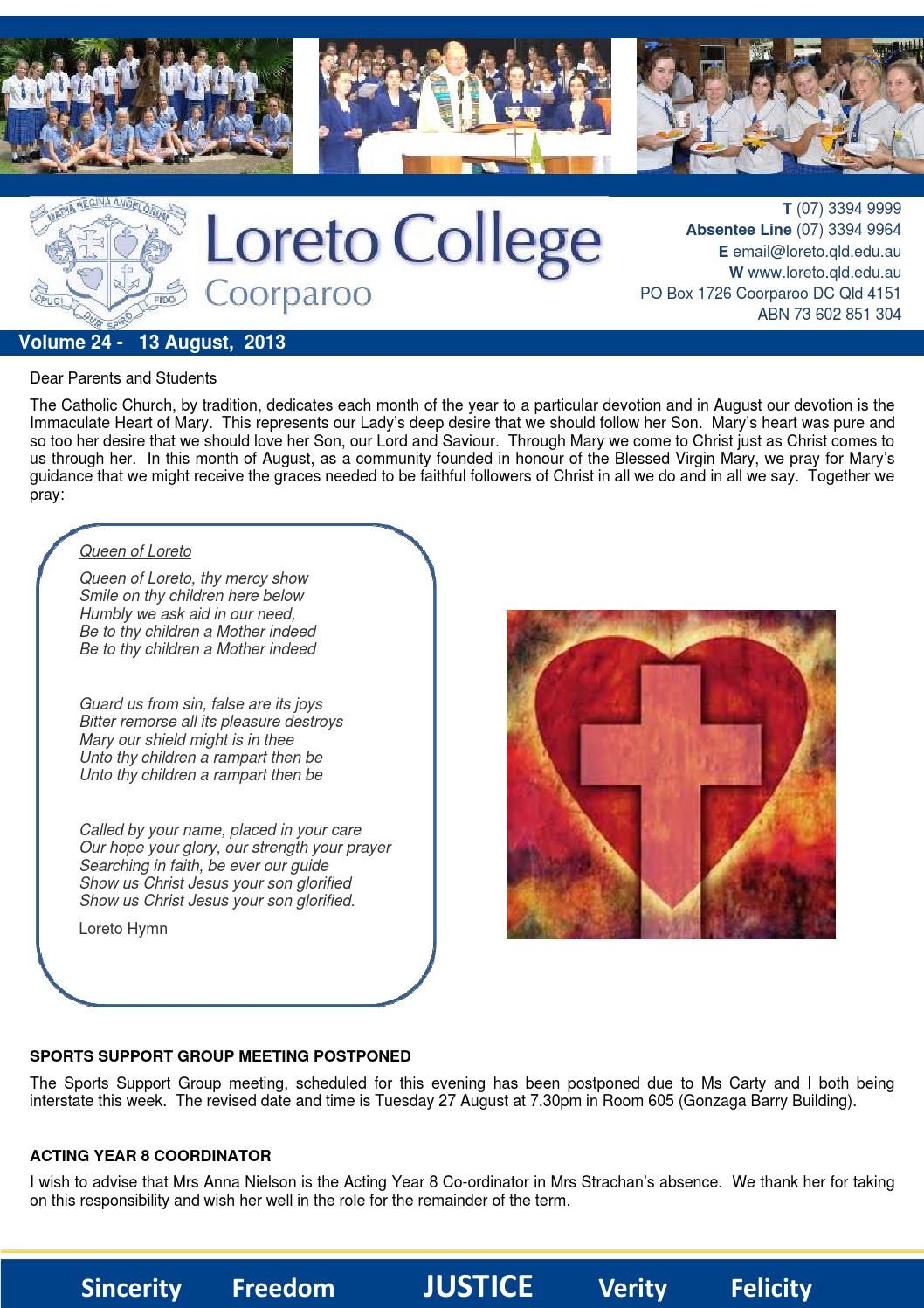 Loreto College 13 August 2013 by Loreto College Coorparoo - Issuu