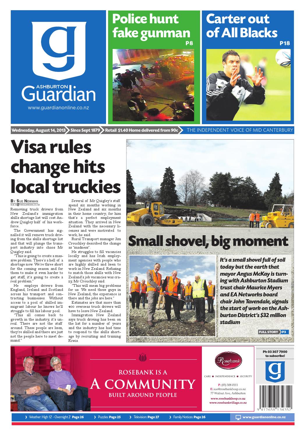 Ashburton Guardian, Wednesday, August 14, 2013 by Ashburton Guardian ...