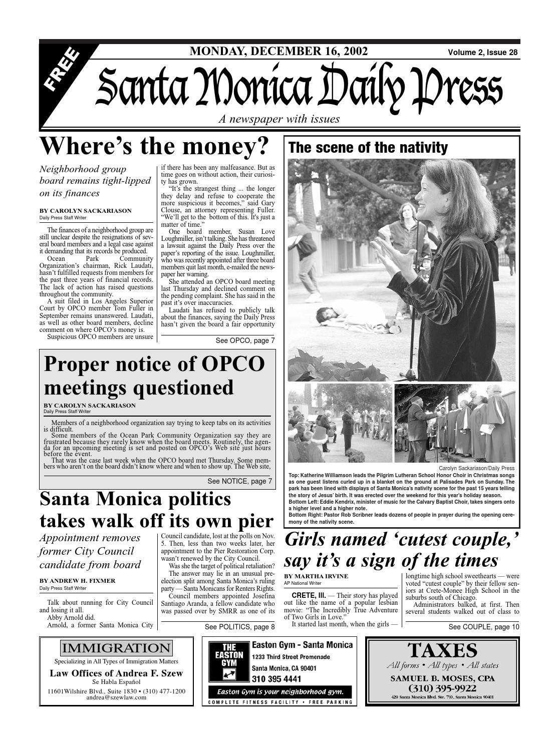 Santa Monica Daily Press, December 16, 2002 by Santa Monica Daily Press ...