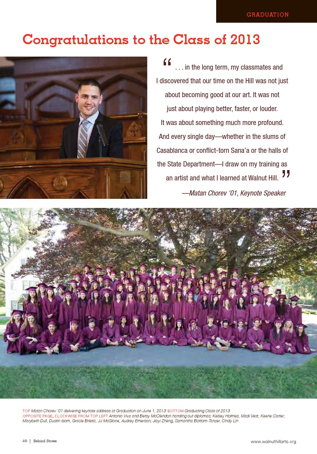 Spring2013 by Walnut Hill School for the Arts - Issuu