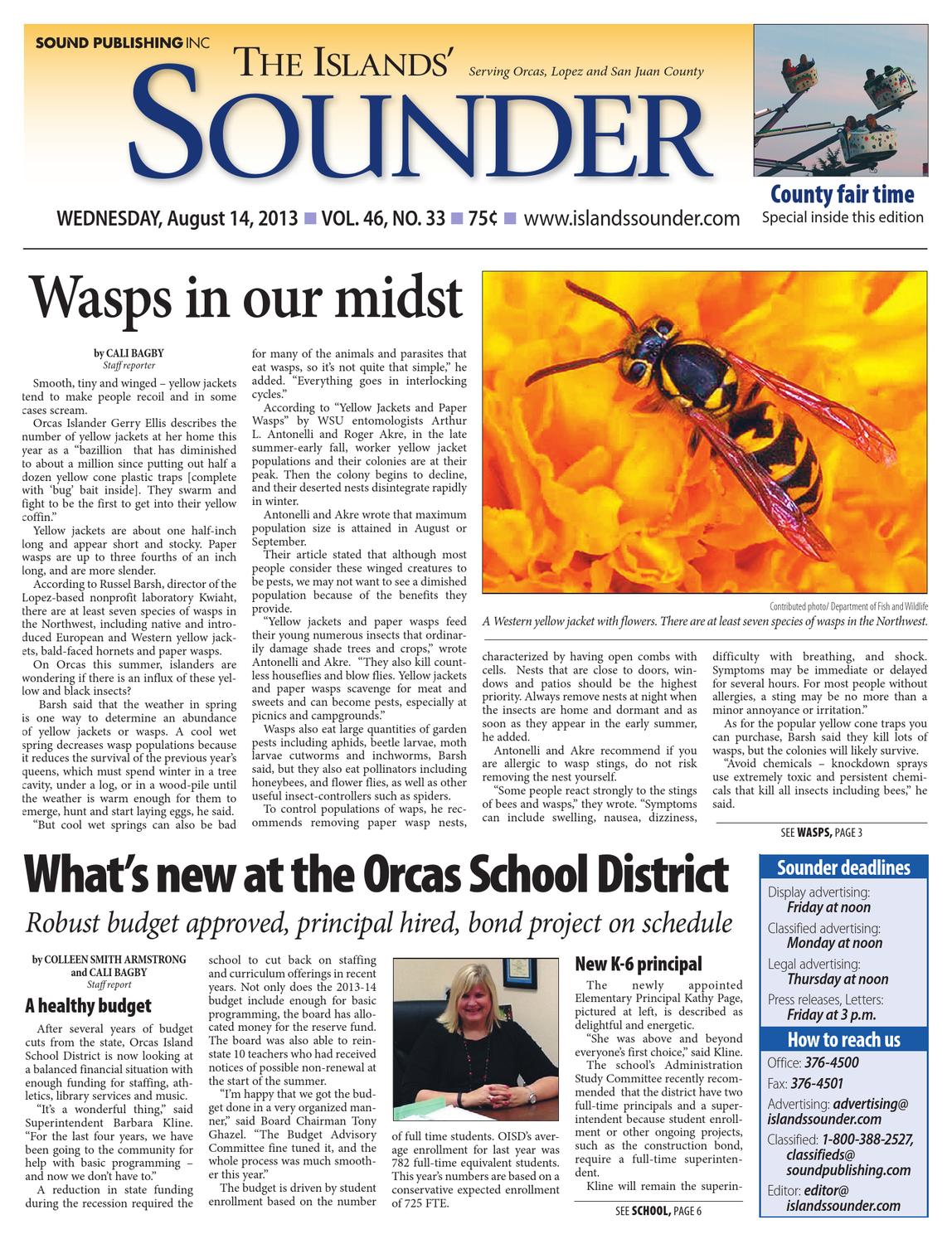 Islands' Sounder, August 14, 2013 by Sound Publishing - Issuu