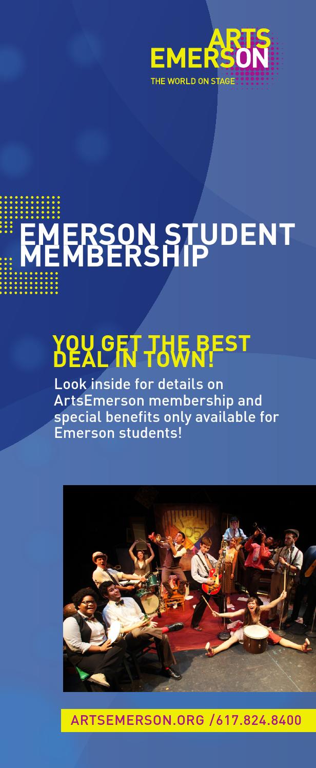 Student Membership Brochure by ArtsEmerson - Issuu