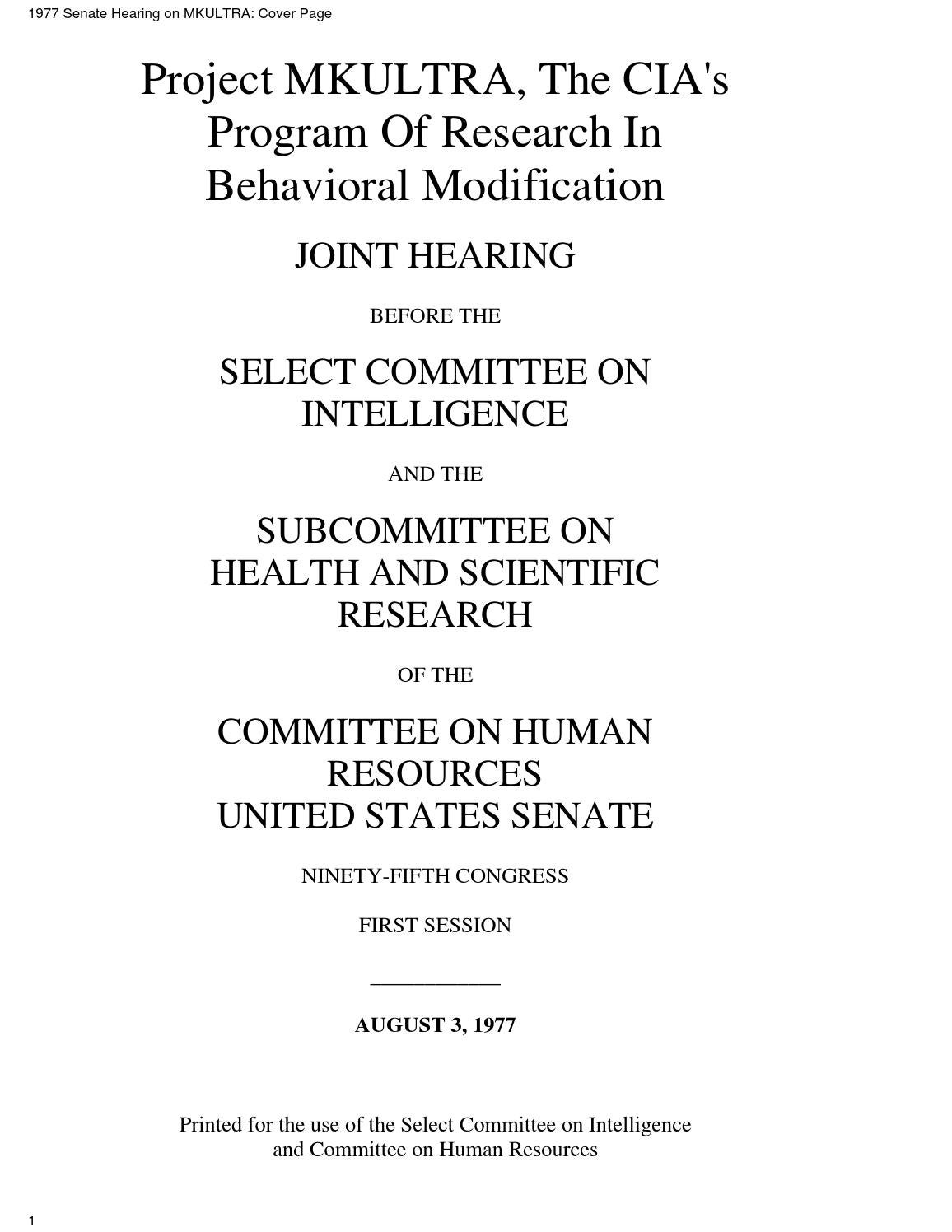 Project mkultra, the cia's program of research in behavioral by Books ...