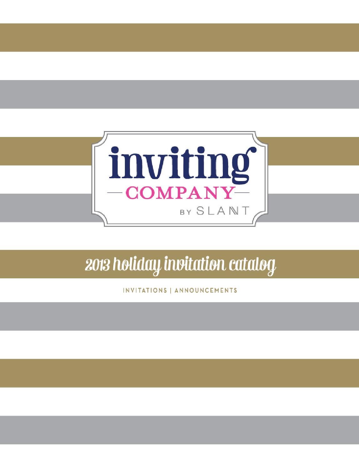 Inviting Company Holiday Invitation Catalog 2013 by PrintsWell - Issuu