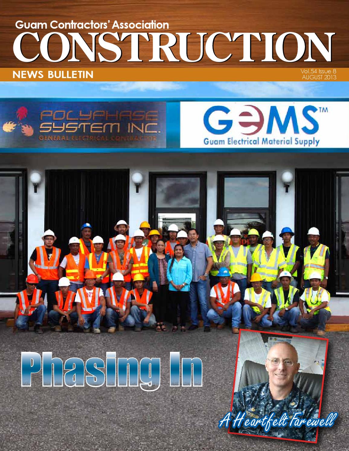 GCA Construction News Bulletin August 2013 by Guam Contrators ...