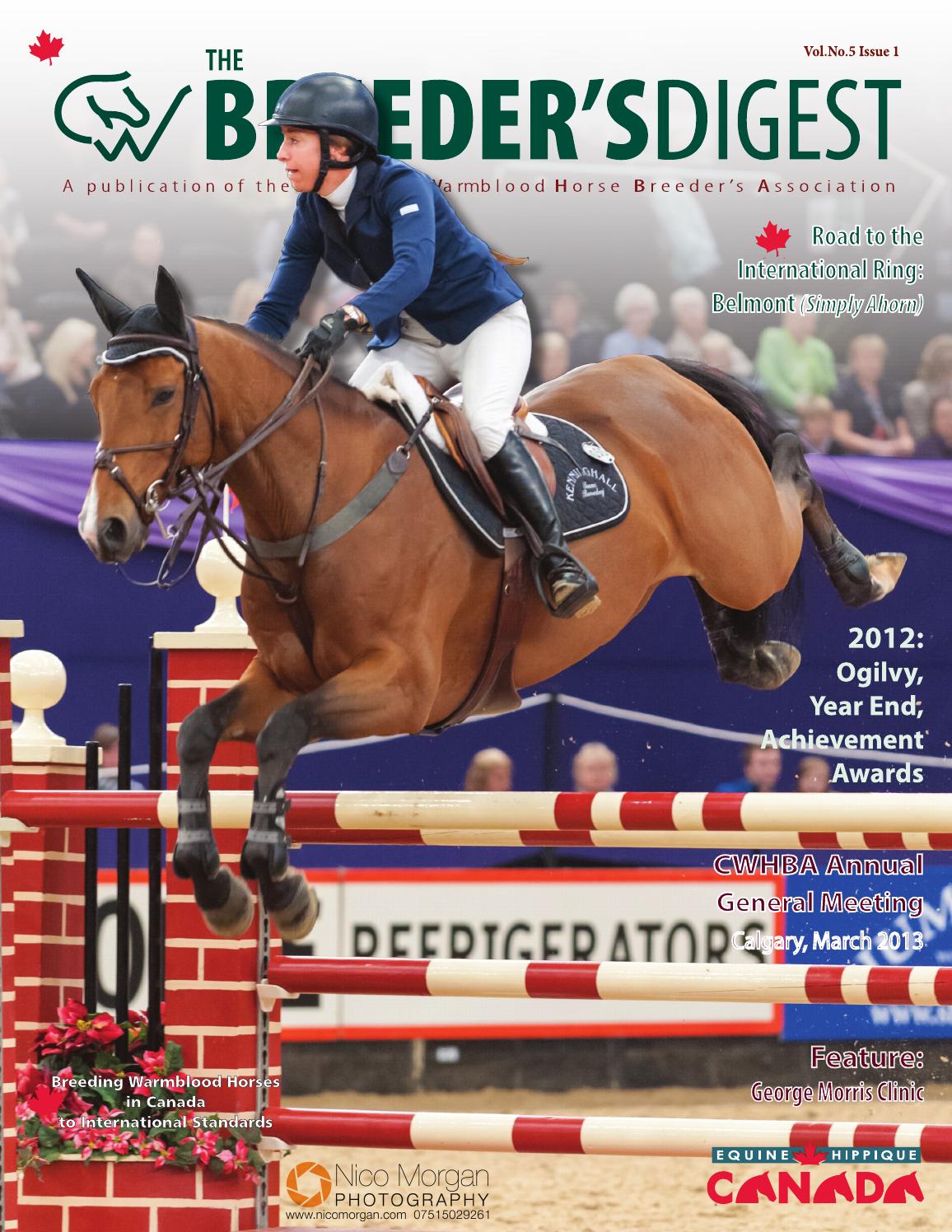 2013 Breeders Digest - Summer by Canadian Warmblood Horse Breeders ...