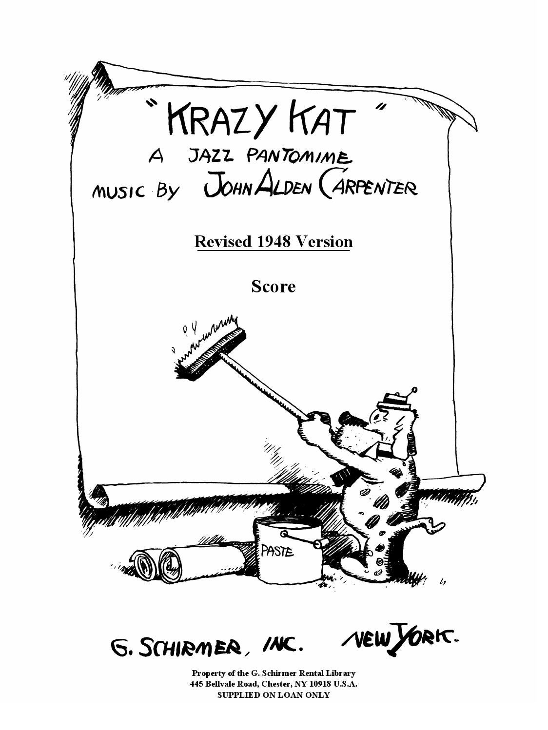 Carpenter KRAZY KAT REVISED VERSION by ScoresOnDemand - Issuu