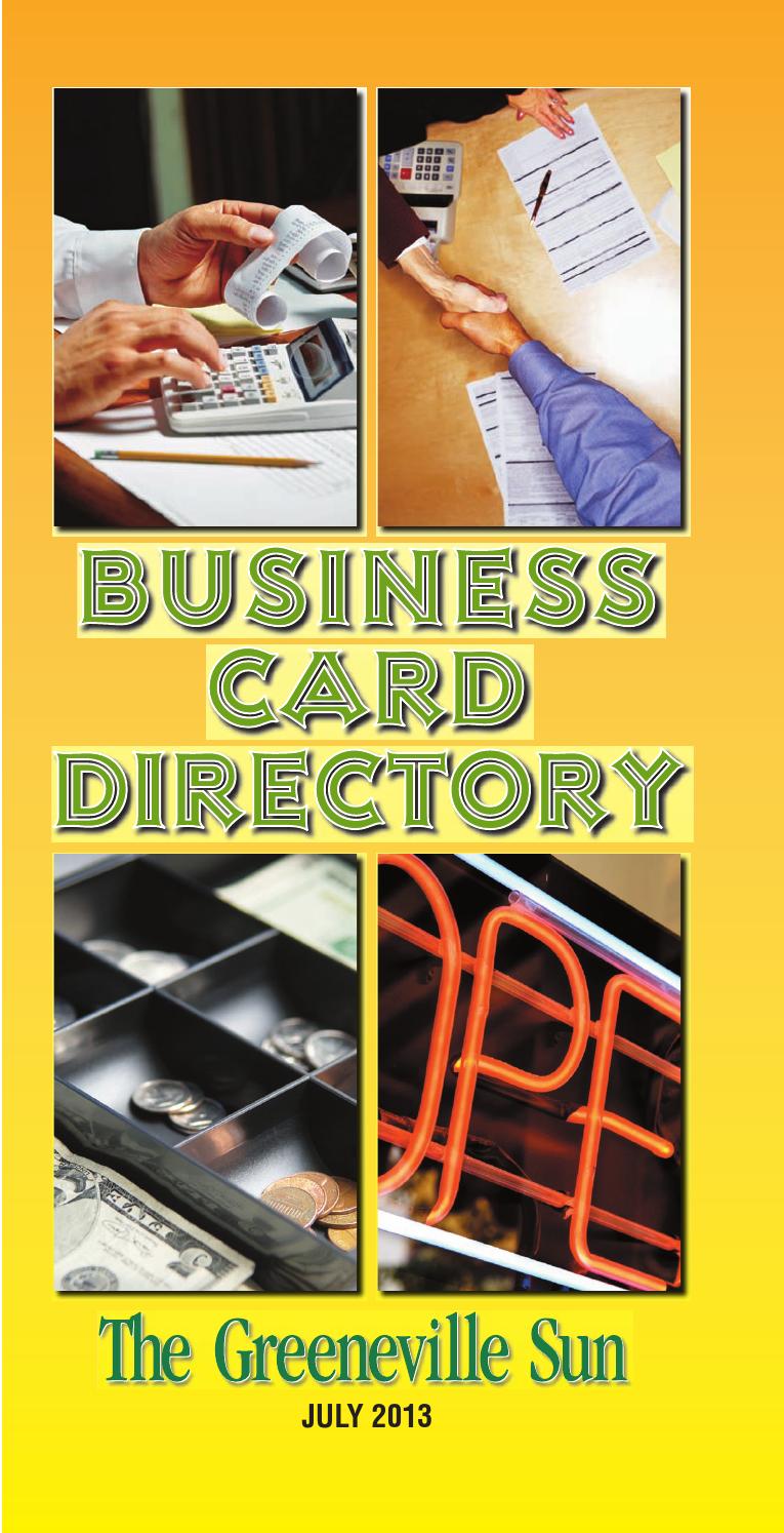 2013 Business Card Directory by The Greeneville Sun - Issuu