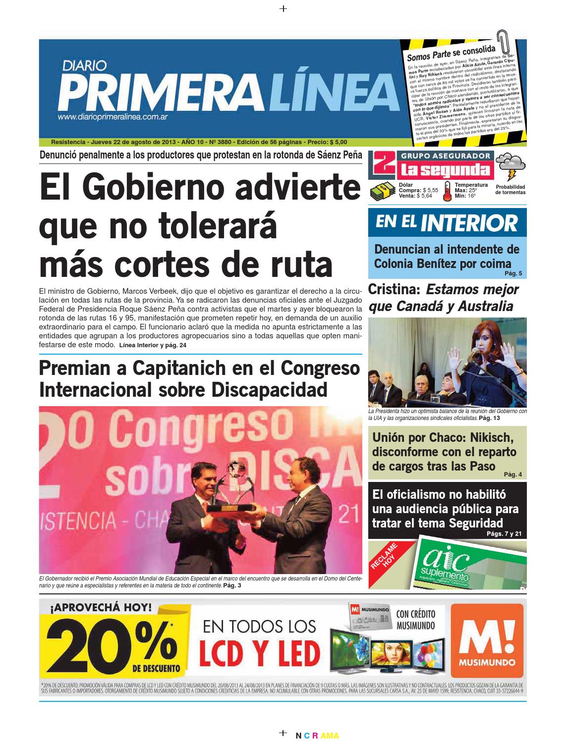 Primera linea 3880 22 08 13 by Diario Primera Linea - Issuu