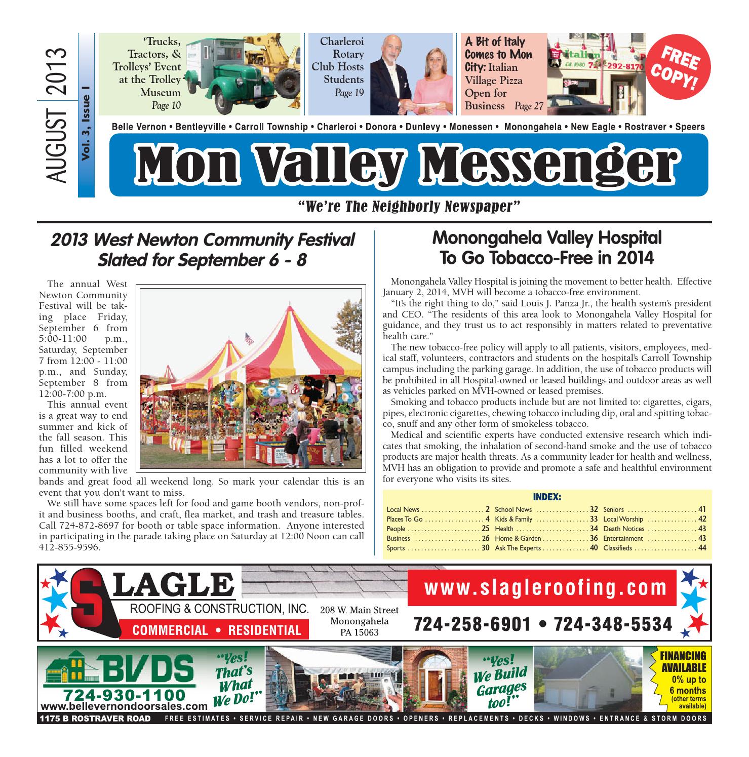Mon Valley Messenger August 2013 by South Hills Mon Valley Messenger ...