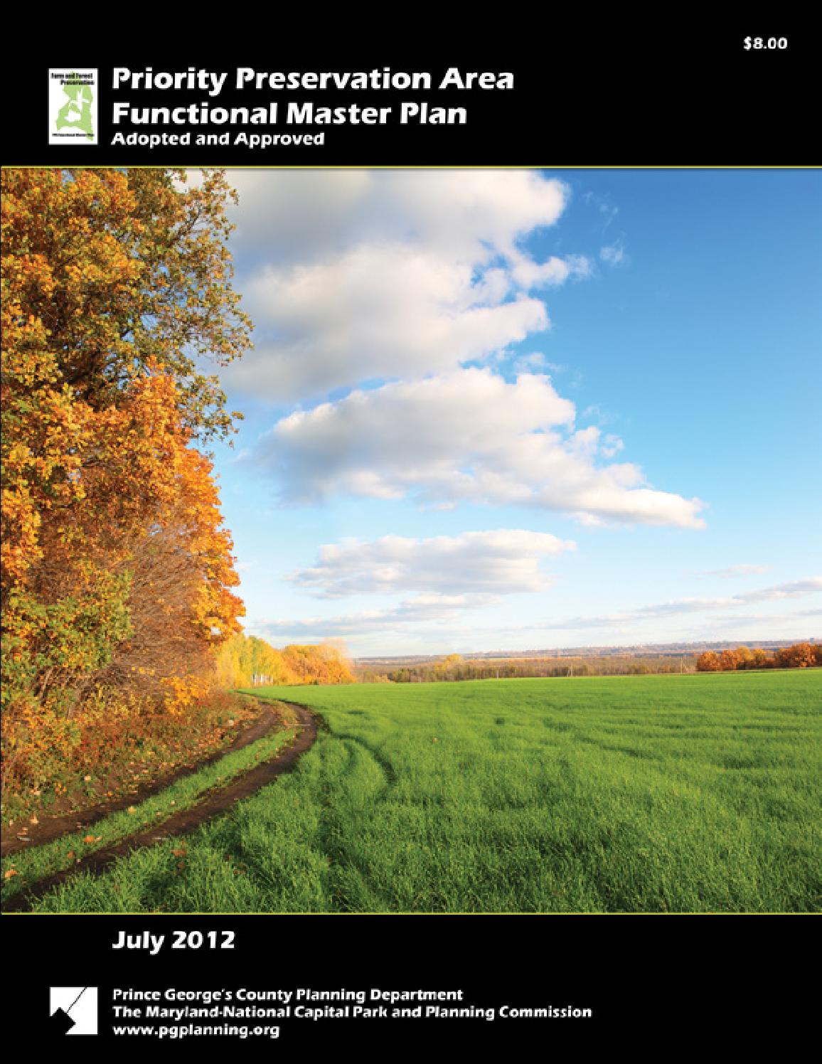 Adopted and Approved Priority Preservation Area Functional Master Plan ...