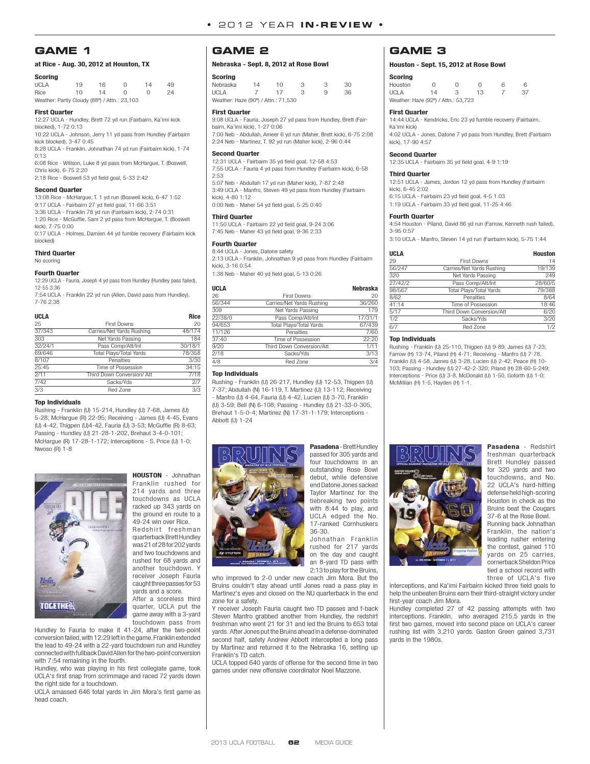 2013 UCLA Football Media Guide by UCLA Athletics - Issuu