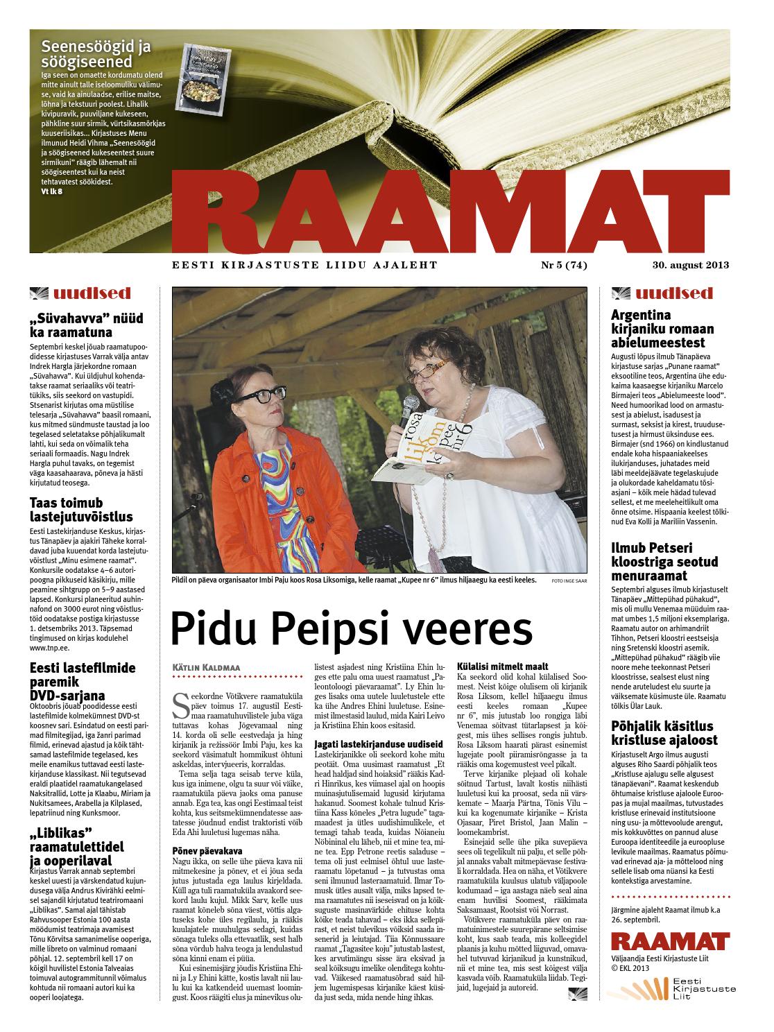 Ajaleht Raamat (august 2013) by Kaidi Urmet - Issuu