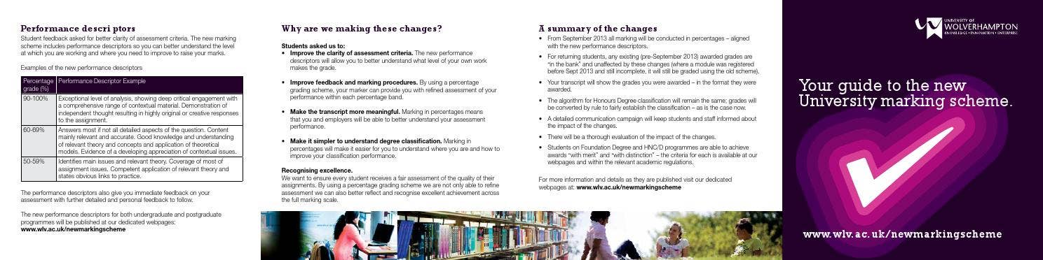New Marking Scheme by University of Wolverhampton - Issuu