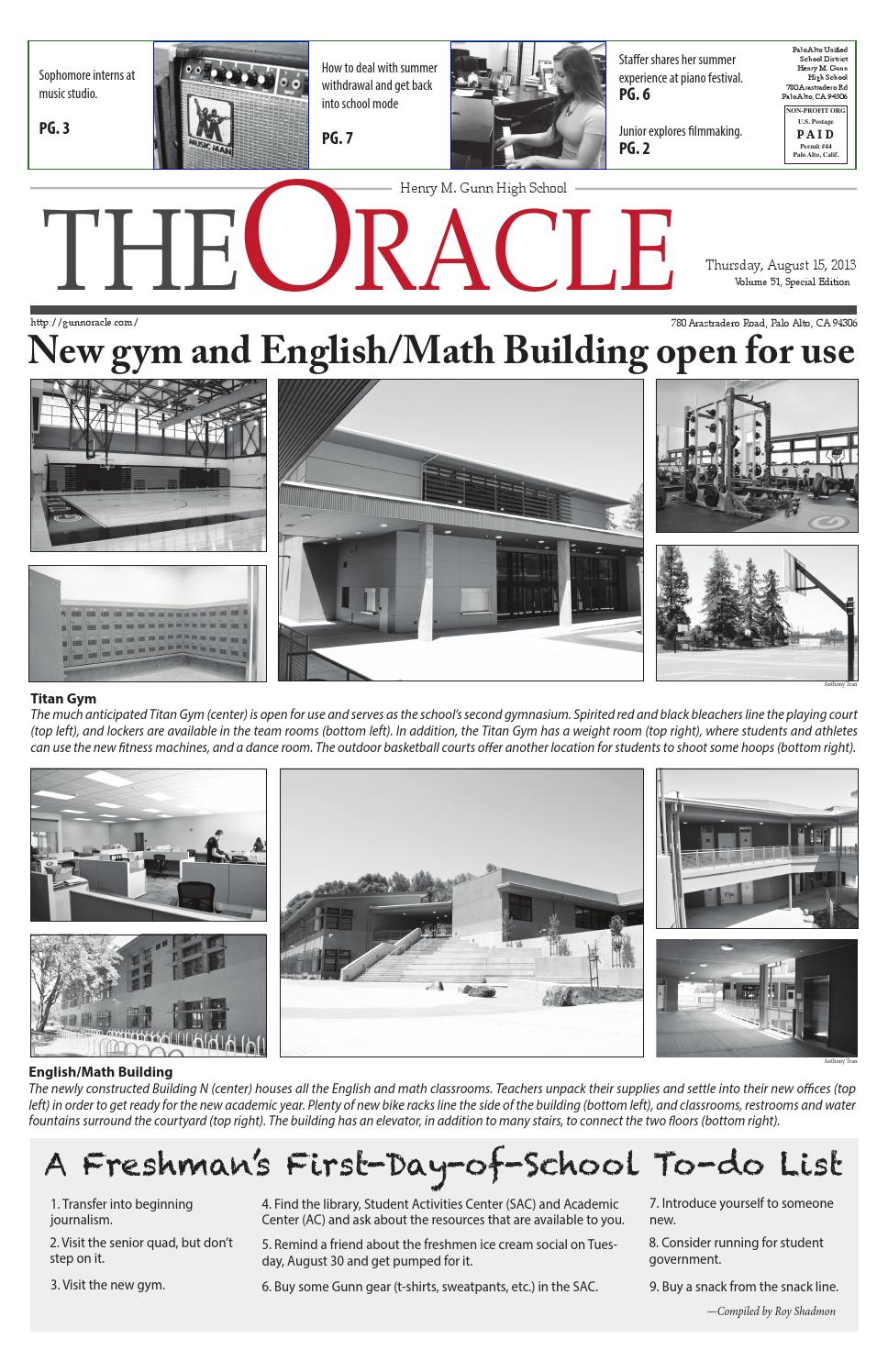 First issue 2013 2014 by The Oracle - Issuu