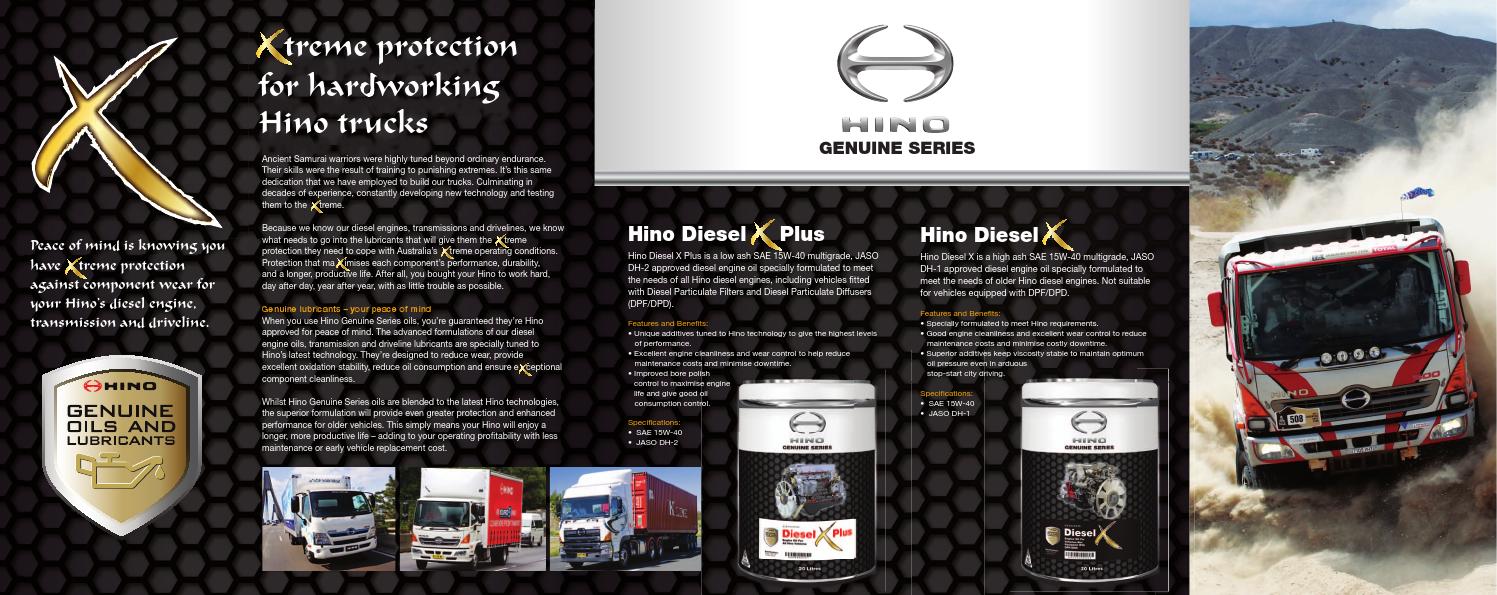 Hino Genuine Oils and Lubricants by Hino Australia - Issuu