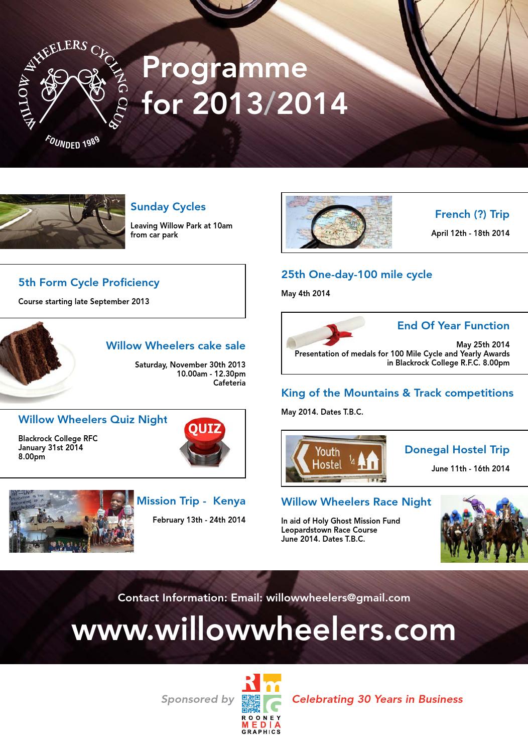 Willow wheelers poster by Rooney Media - Issuu