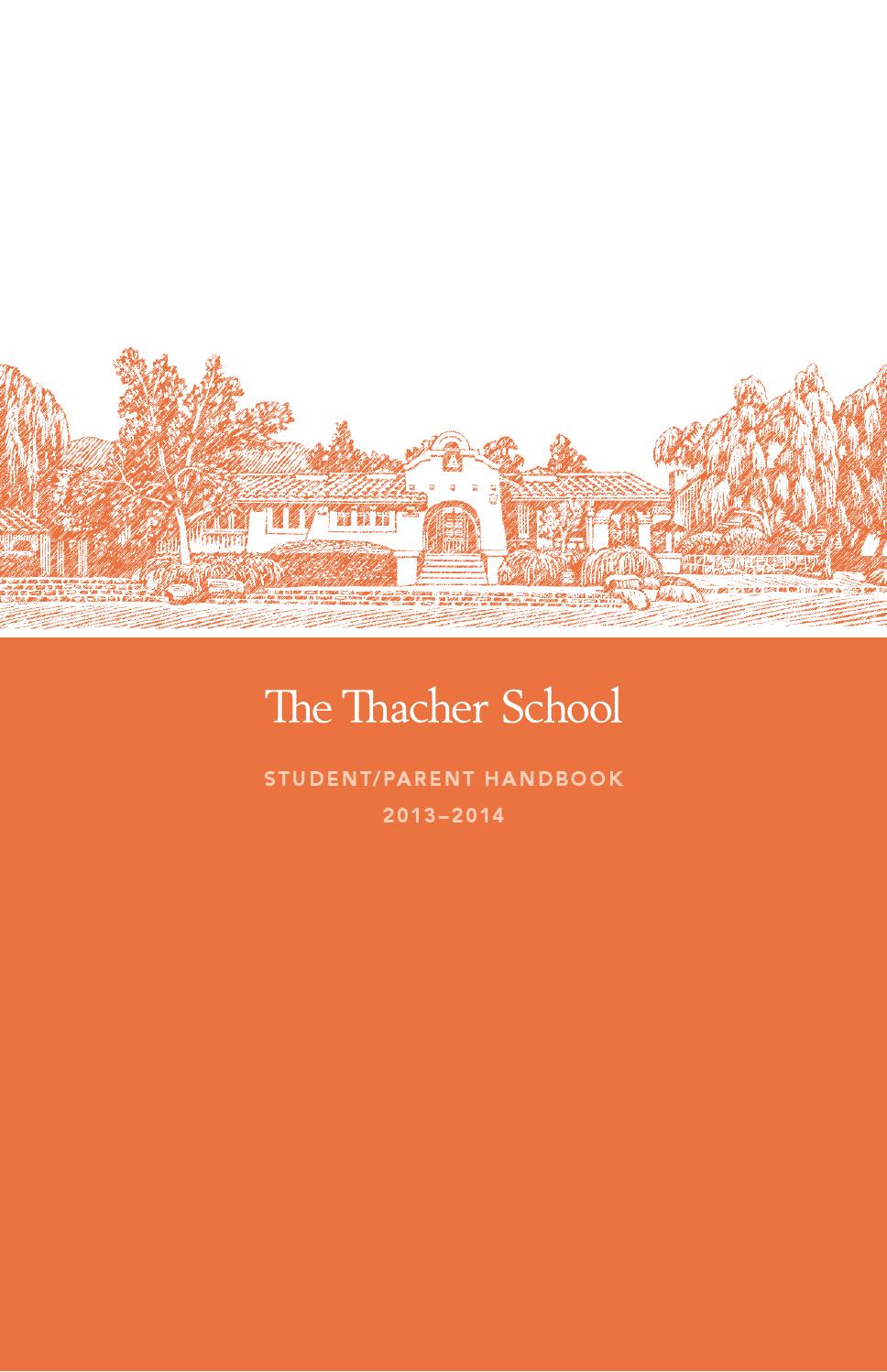 Thacher student parent handbook 2013 14 by The Thacher School - Issuu
