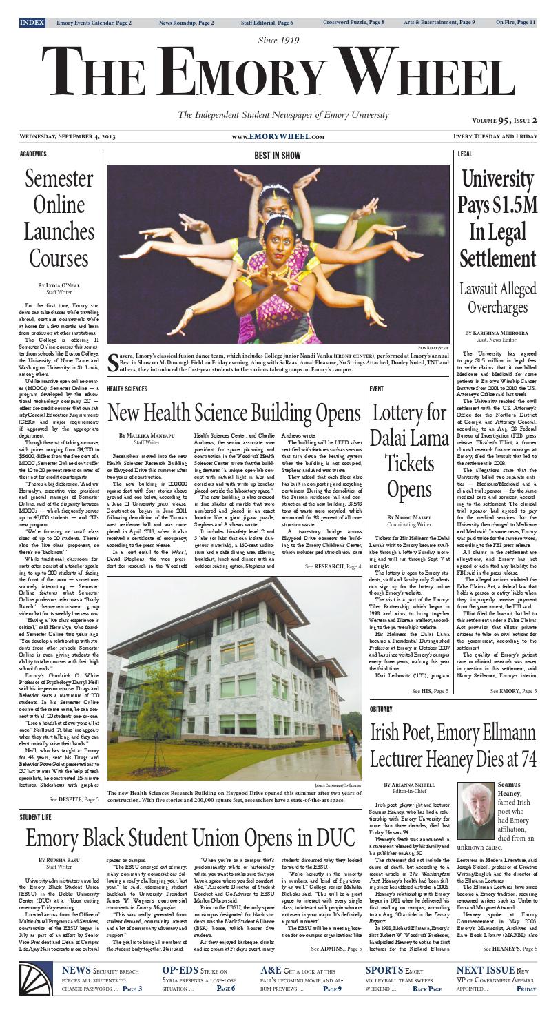 9.4.13 by The Emory Wheel - Issuu