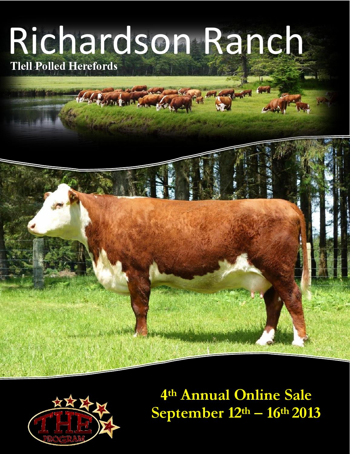 Richardson Ranch 4th Annual Sale catalogue by Don Richardson - Issuu