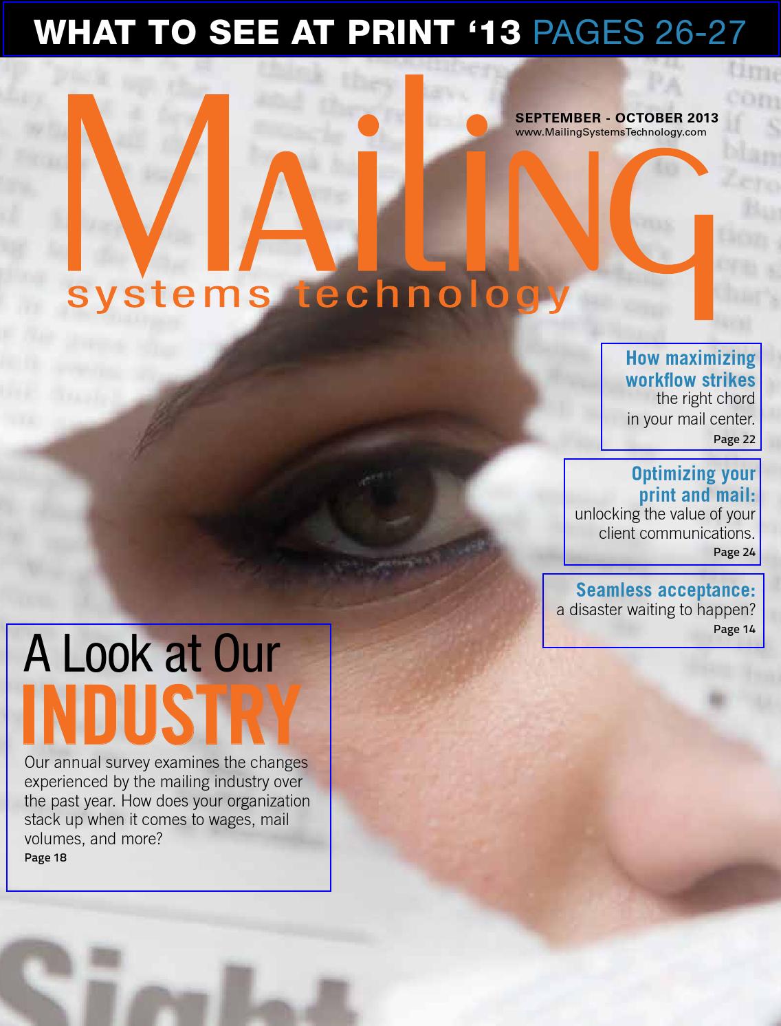Mailing Systems Technology September/October 2013 by MadMen3 - Issuu