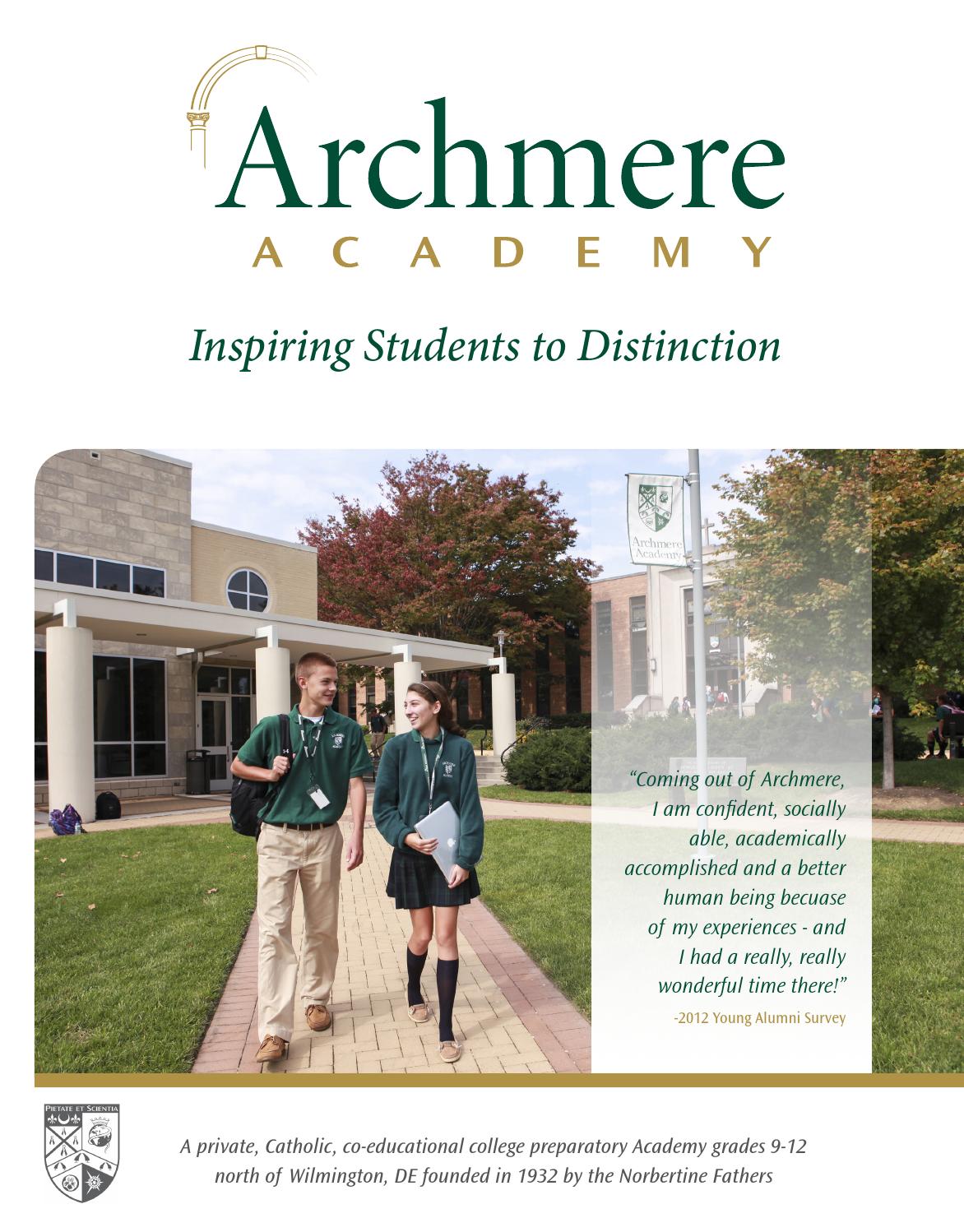 Archmere Academy Viewbook - 2013-2014 by Archmere Academy - Issuu