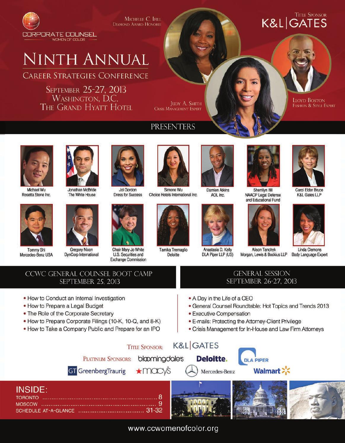 CCWC Pre-Conference Magazine by Corporate Counsel Women of Color - Issuu