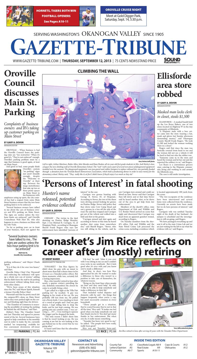 Okanogan Valley Gazette-Tribune, September 12, 2013 by Sound Publishing - Issuu