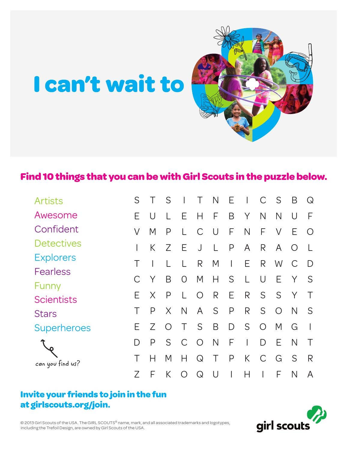 Girl Scout word search by Girl Scouts of Central Indiana - Issuu