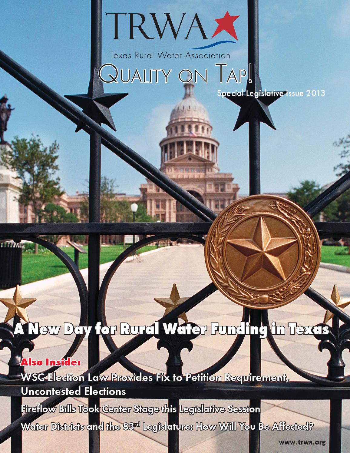 Quality on Tap - The Special Legislative Issue by Texas Rural Water ...