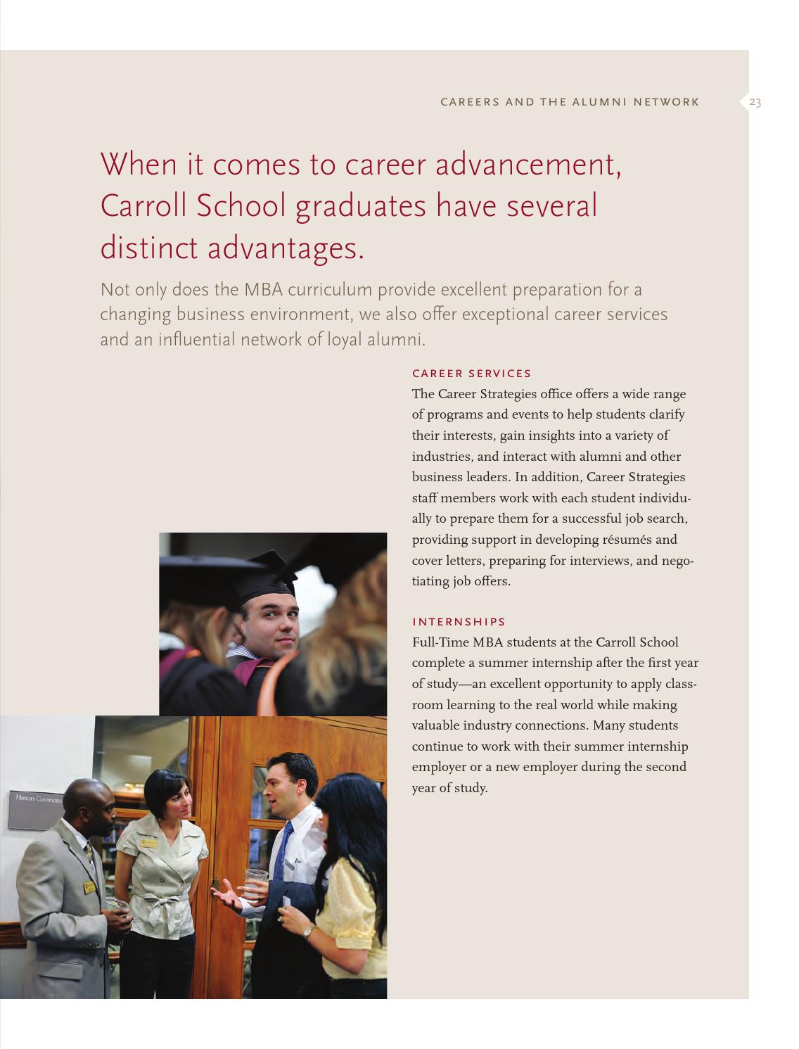 MBA Program, Carroll School of Management by Boston College - Issuu