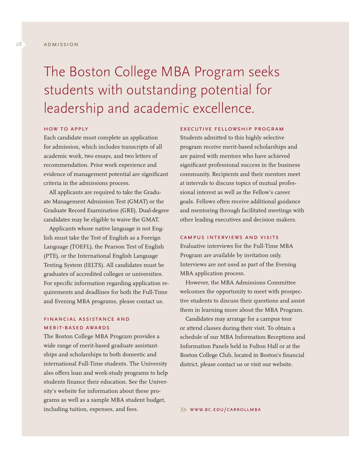 MBA Program, Carroll School of Management by Boston College - Issuu