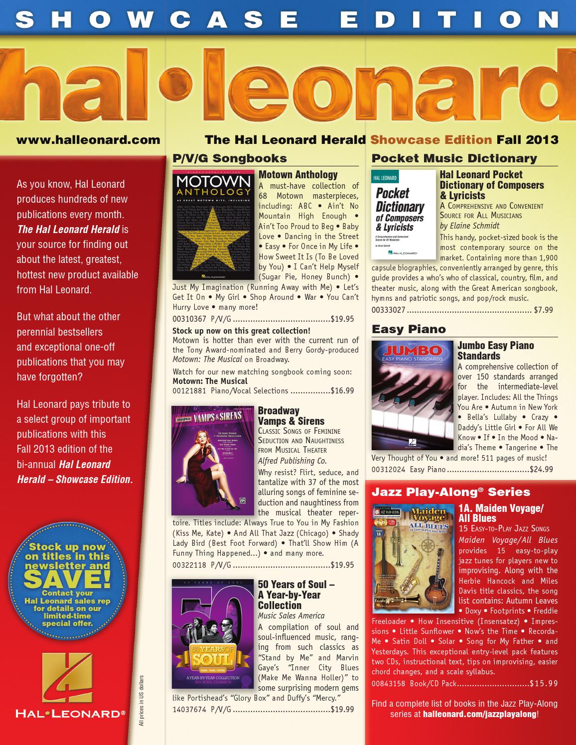 Fall 2013 HL Herald Showcase Edition by Hal Leonard - Issuu