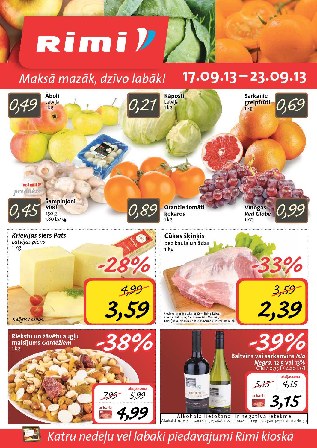 Rimi buklets 17.09. - 23.09.13. by Rimi - Issuu