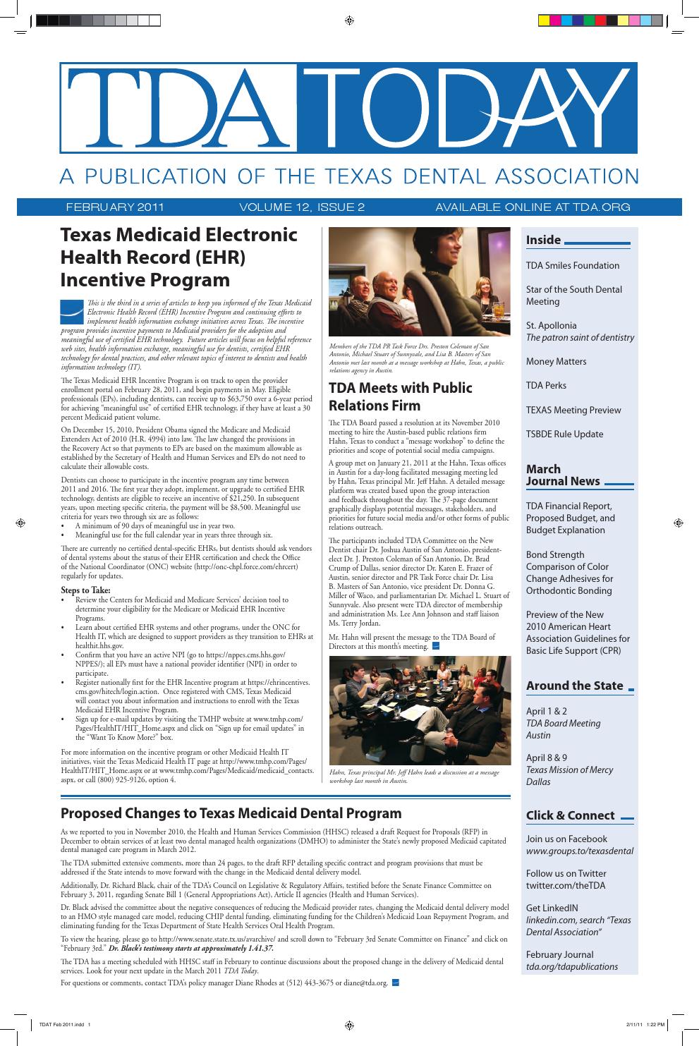 Feb 2011 TDA TODAY by Texas Dental Association - Issuu