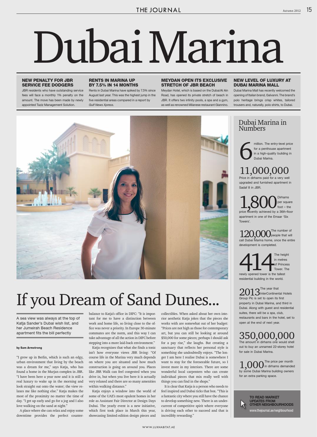 Dubai Marina Edition - THE JOURNAL - Autumn 2012 by LUXHABITAT - Issuu